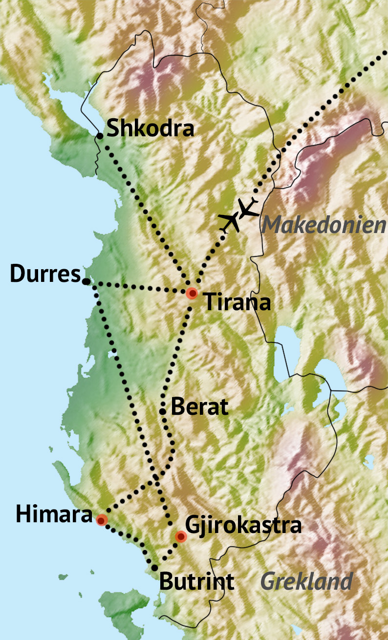 Albanien rundresa